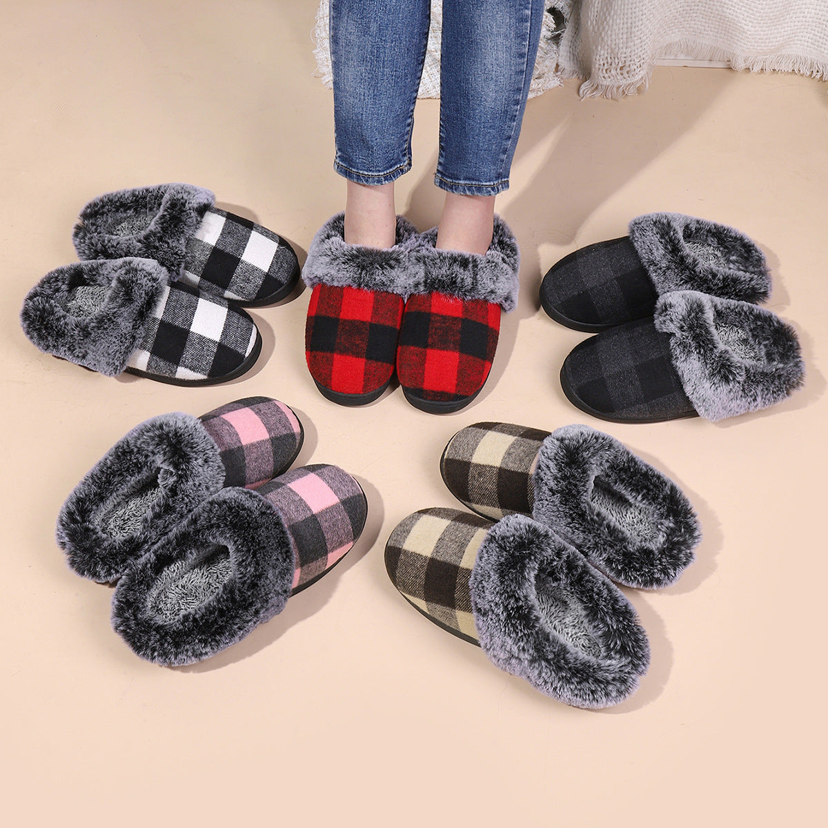 Checkered House Slippers – ALBC Wholesale