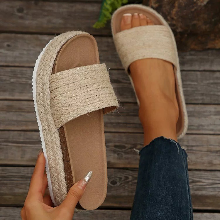 Platform Bottom Hemp Rope Sandals – ALBC Wholesale